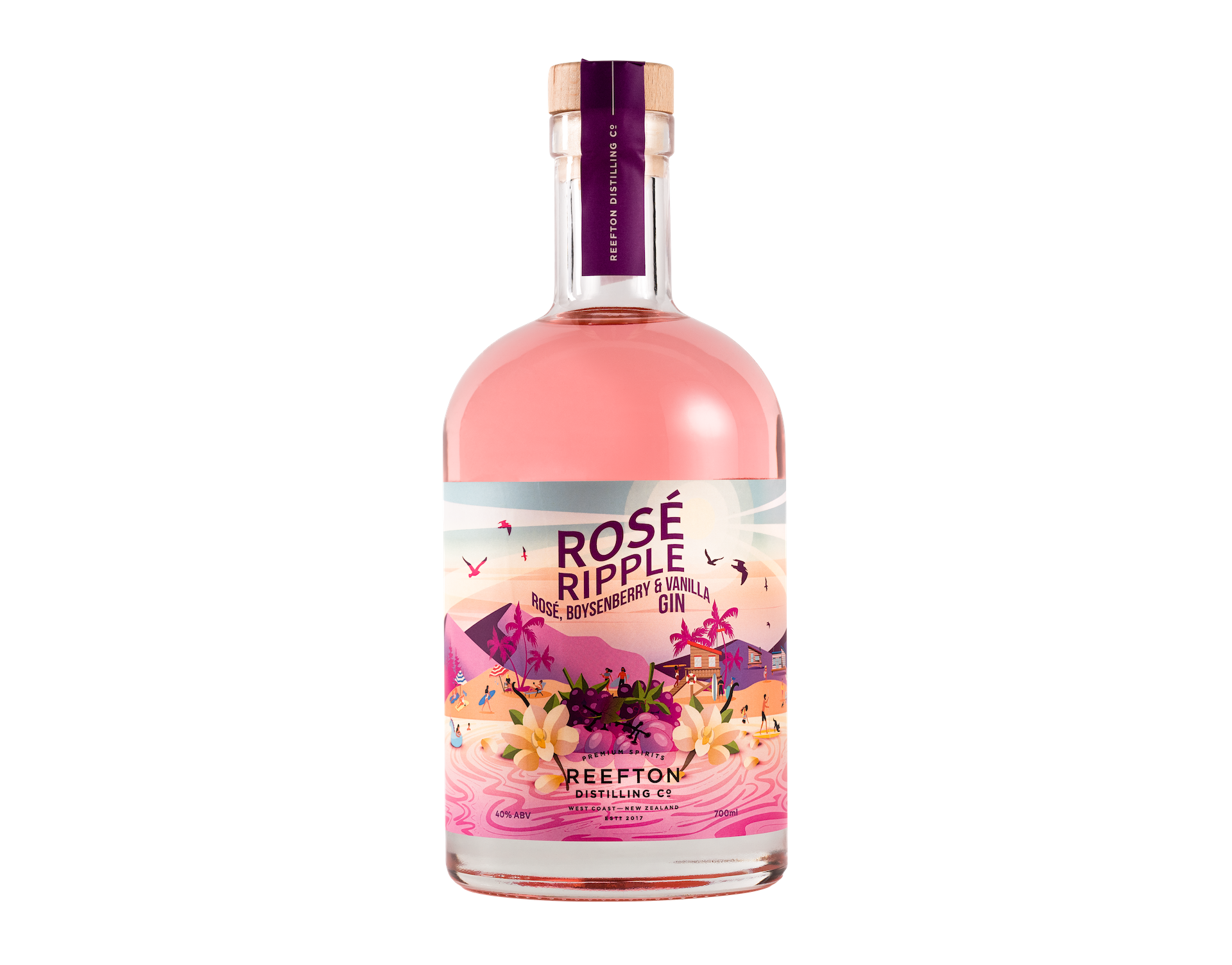 Reefton Distilling Rosé Ripple Gin (700ml) | Liquor Loot