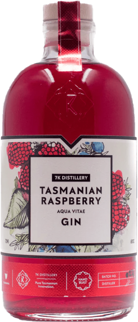 7K Distillery Tasmanian Raspberry Aqua Vitae Gin (725mL) | Liquor Loot